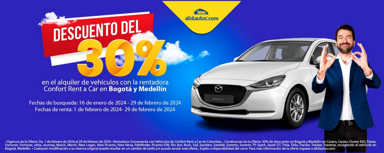 Alquiler de Carros Bogota desde COP $85.001 día/mes
